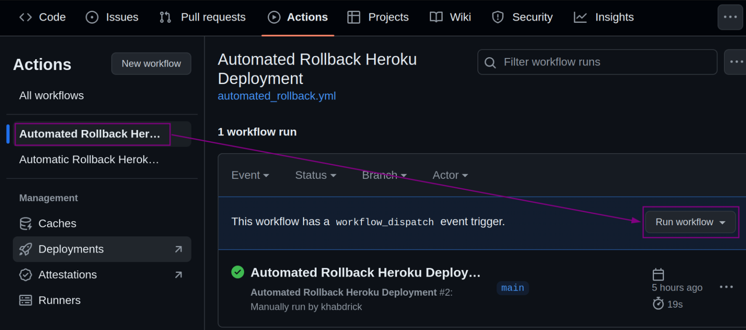 Managing Rollbacks with GitHub Actions and Heroku | Aviator
